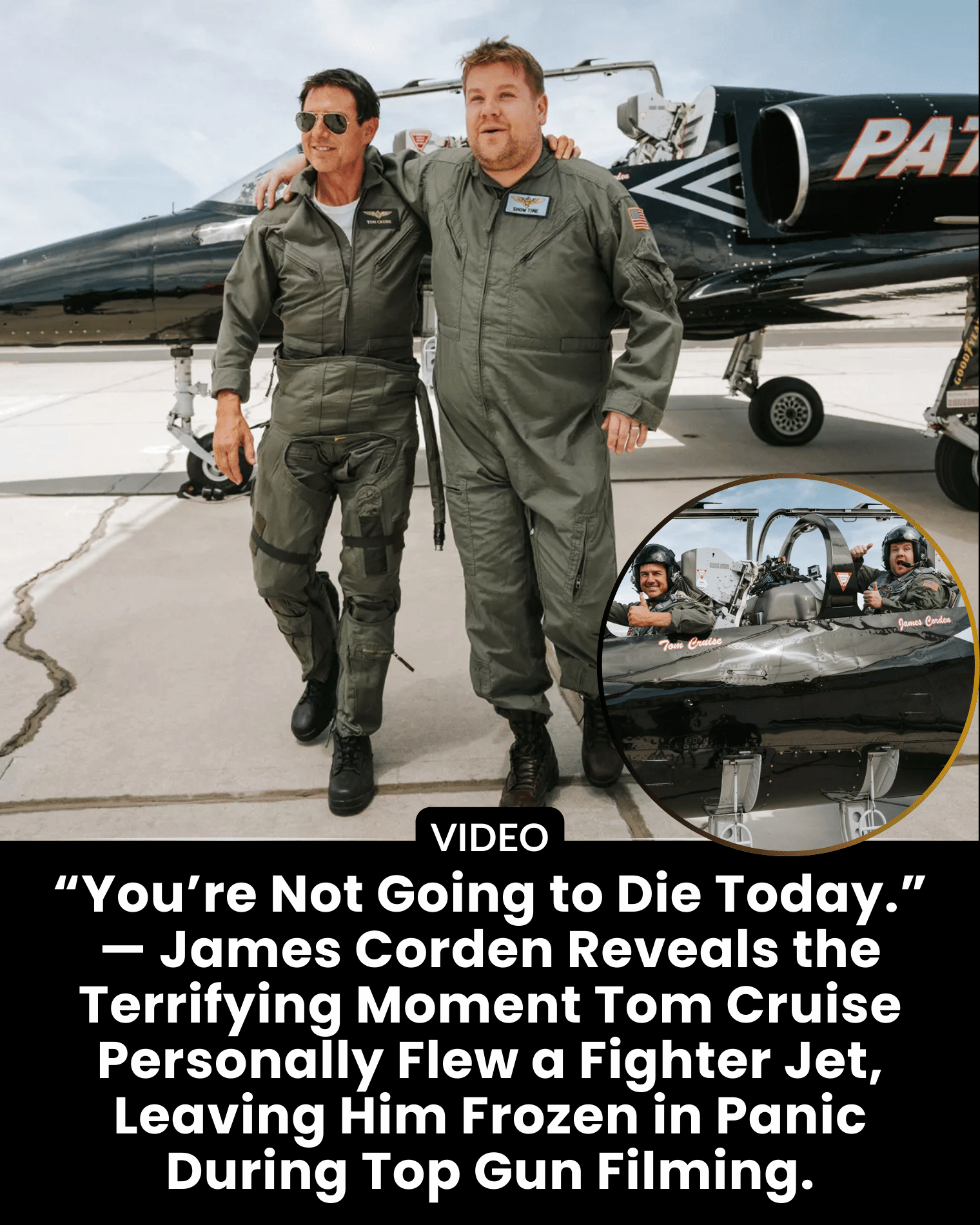 “You’re Not Going to Die Today.” — James Corden Reveals the Terrifying ...